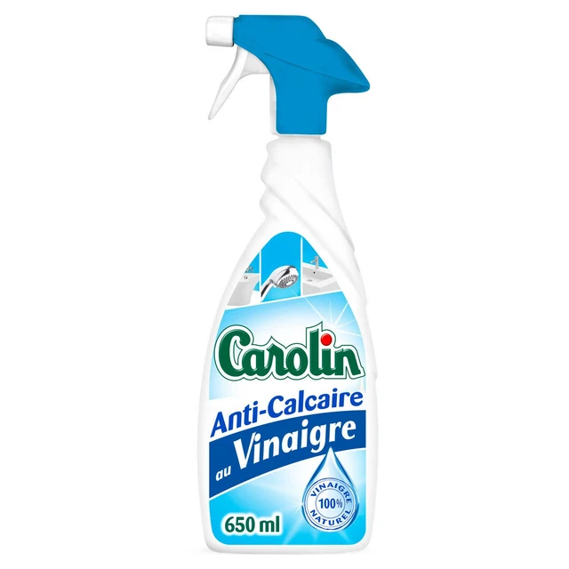 LOT DE 4 - CAROLIN - Anti-Calcaire Au vinaigre - Nettoyant multi-surfaces - spra EUR 42,34 ...